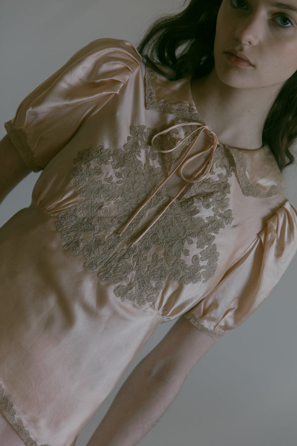1930s French silk lace blouse – Devore Vintage